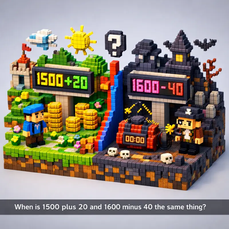 When is 1500 plus 20 and 1600 minus 40 the same thing? — Riddle with ...