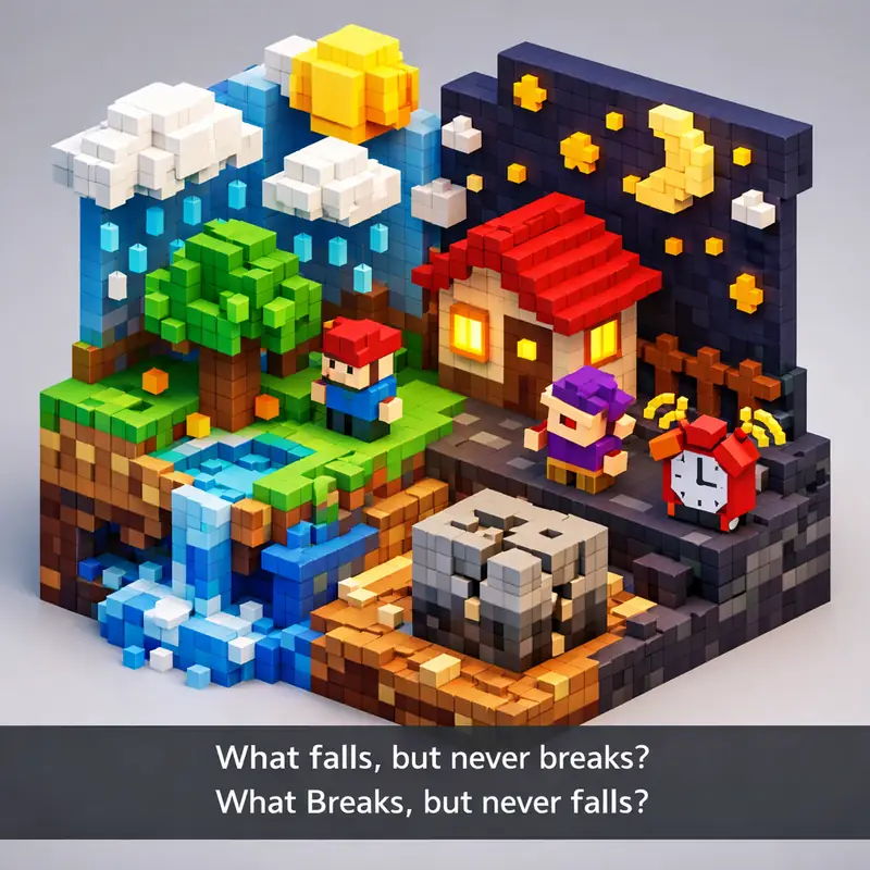 What falls, but never breaks? What Breaks, but never fa — Riddle with ...