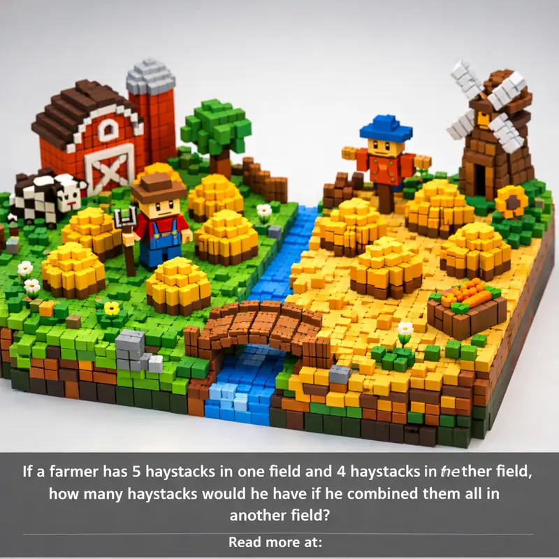 If a farmer has 5 haystacks in one field and 4 haystack — Riddle with ...