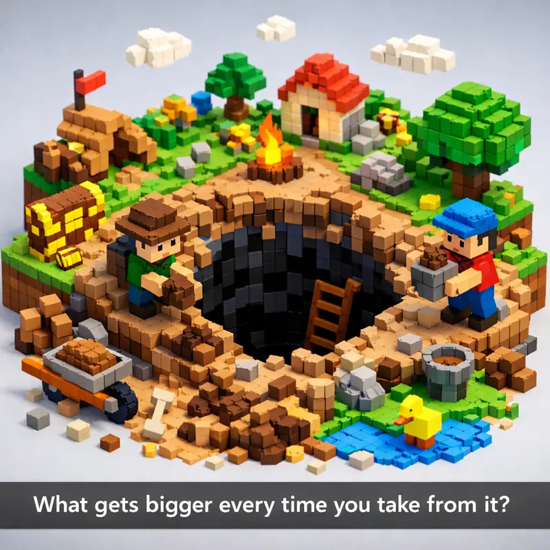 What gets bigger every time you take from it? — Riddle with Answer ...