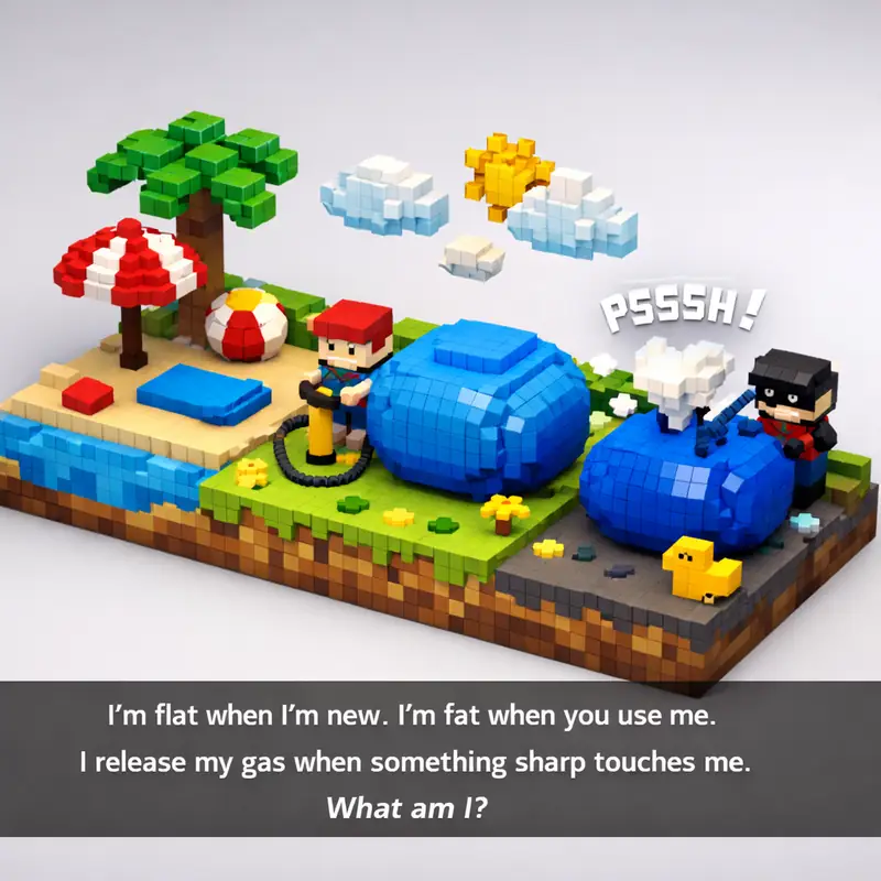 I'm flat when I'm new. I'm fat when you use me. I relea — Riddle with ...