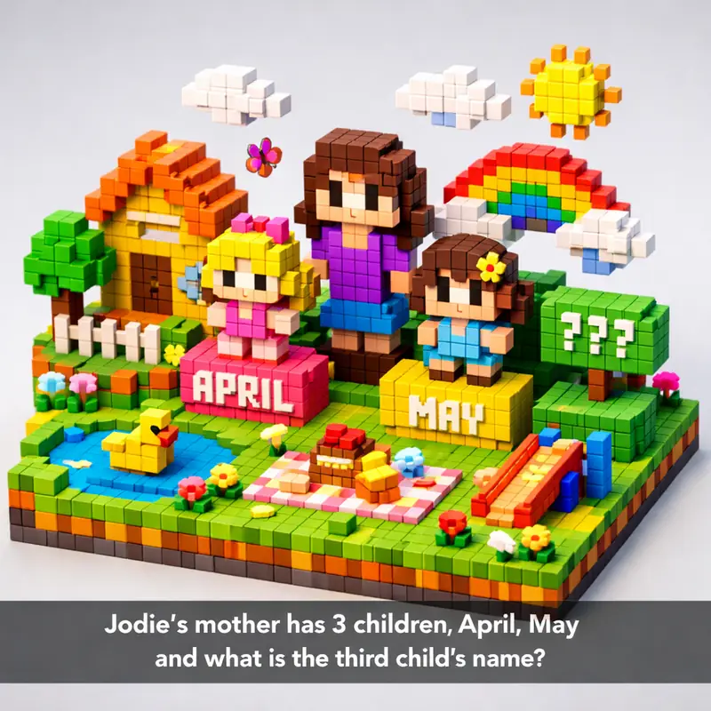 Jodie's mother has 3 children, April, May and what is t — Riddle with ...