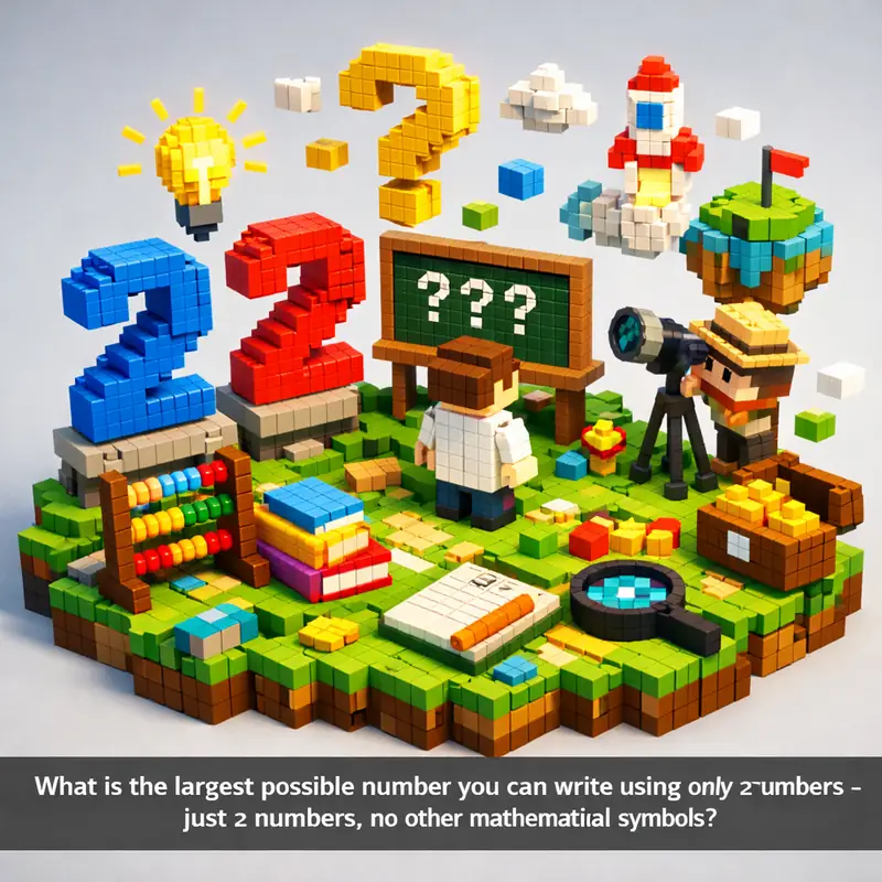 What is the largest possible number you can write using — Riddle with ...