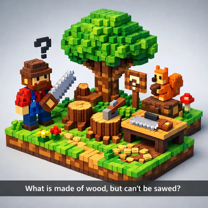 What is made of wood, but can't be sawed? — Riddle with Answer | DoRiddles