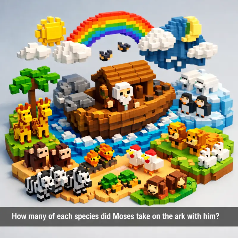 How many of each species did Moses take on the ark with — Riddle with ...