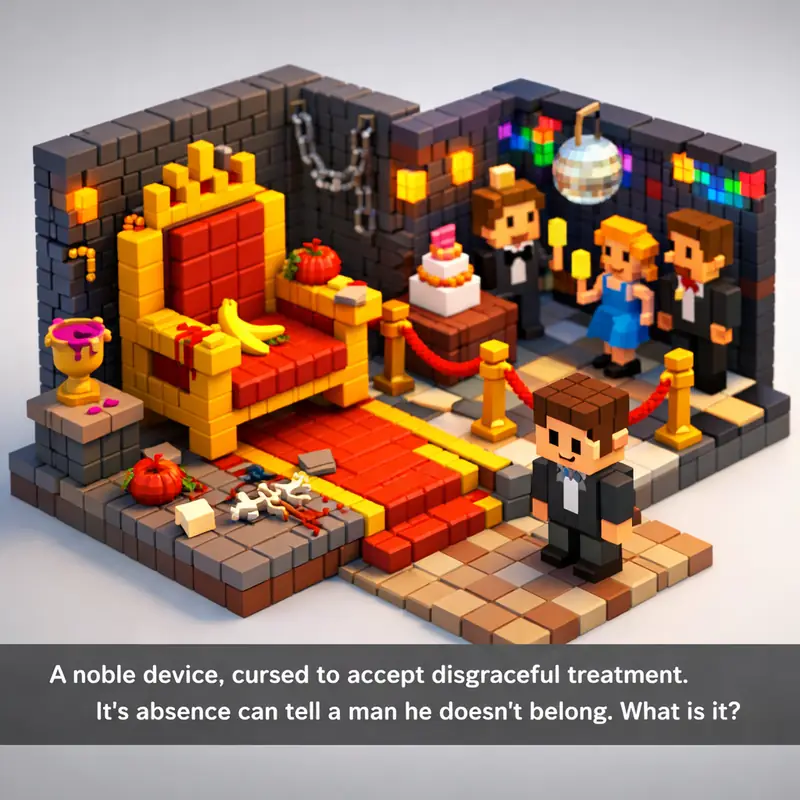 A noble device, cursed to accept disgraceful treatment. — Riddle with ...
