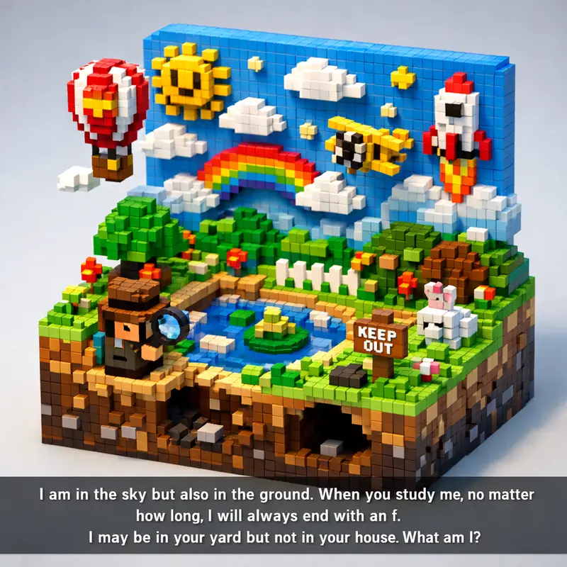 I am in the sky but also in the ground. When you study — Riddle with ...