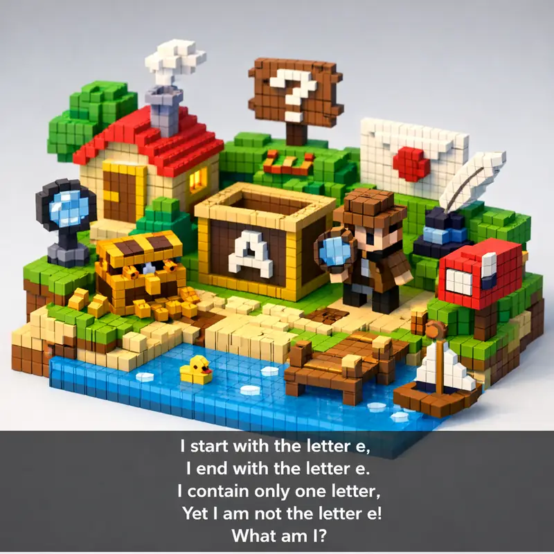 I start with the letter e, I end with the letter e. I — Riddle with ...