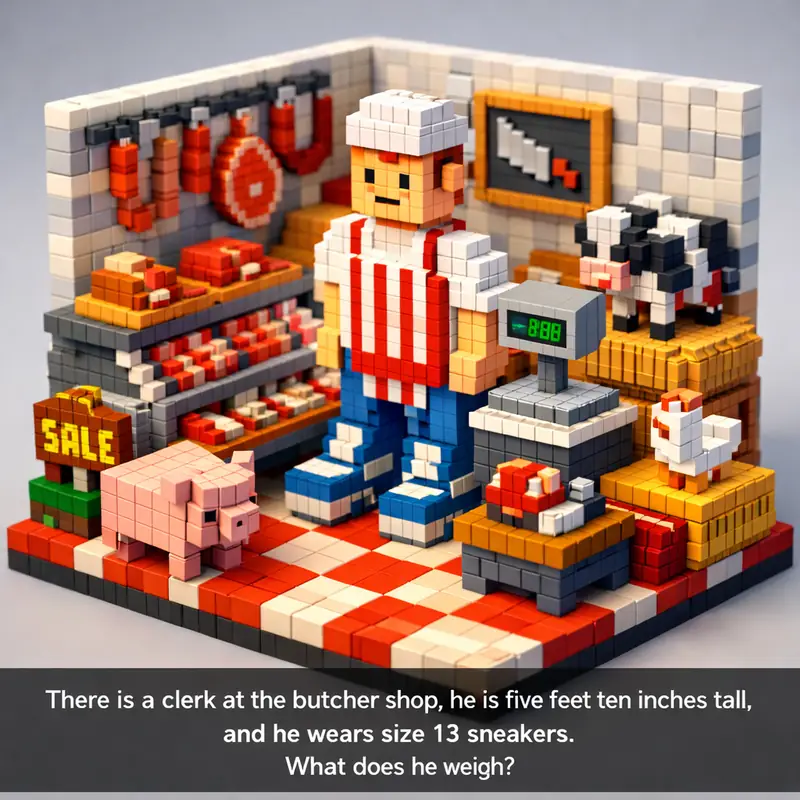 There is a clerk at the butcher shop, he is five feet t — Riddle with ...