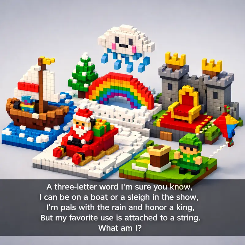 A three-letter word I'm sure you know, I can be on a bo — Riddle with ...
